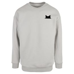 Merchcode Sweatshirt 'Halloween - Cat' Herren Gr&ouml;&szlig;e XXL grau / schwarz