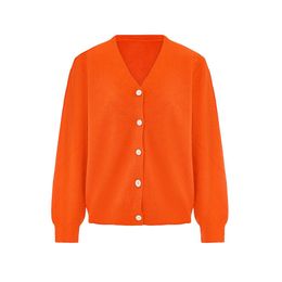Aleva Knit Cardigan female Orange size XS/S