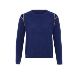 NAEMI Pullover Damen Gr&ouml;&szlig;e XS/S marine / silber