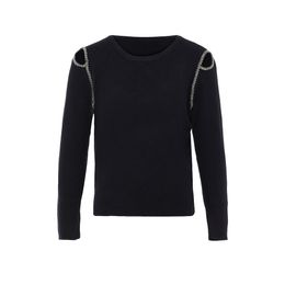 NAEMI Pullover Damen Gr&ouml;&szlig;e XS/S silbergrau / schwarz
