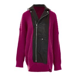 NAEMI Strickjacke Damen Gr&ouml;&szlig;e M beere / schwarz