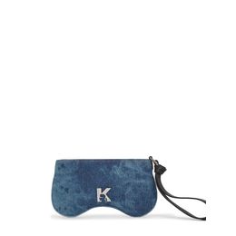KARL LAGERFELD JEANS Clutch Damen Gr&ouml;&szlig;e One Size blue denim / schwarz / silber