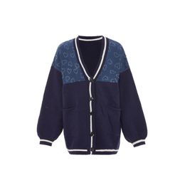 SANIKA Strickjacke Damen Gr&ouml;&szlig;e M blau / opal / dunkelblau / wei&szlig;