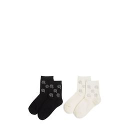 K by KARL LAGERFELD Karl Lagerfeld Socks 'RHINESTONE' female Beige, Black size One Size