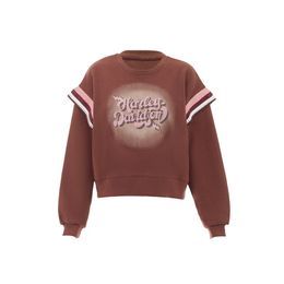 HOMEBASE Sweatshirt Damen Gr&ouml;&szlig;e XS/S braun / pink / wei&szlig;