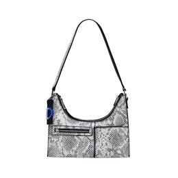 Desigual Schultertasche 'Delta Vega' Damen Gr&ouml;&szlig;e One Size grau / silbergrau / schwarz / wei&szlig;