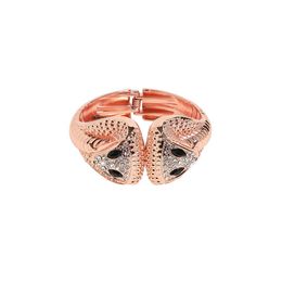 SOHI Armband ' Londyn ' Damen Gr&ouml;&szlig;e Onesize rosegold / schwarz