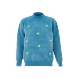 Poomi Pullover Damen Gr&ouml;&szlig;e L hellblau / gr&uuml;n / limette