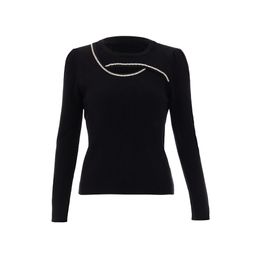NAEMI Pullover Damen Gr&ouml;&szlig;e XS/S schwarz / silber