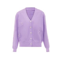 nascita Strickjacke Damen Gr&ouml;&szlig;e XS/S lavendel / perlwei&szlig;