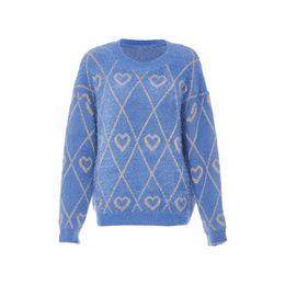 ebeeza Pullover Damen Gr&ouml;&szlig;e M beige / blue denim