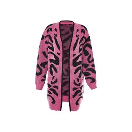 ebeeza Strickjacke Damen Gr&ouml;&szlig;e M pink / schwarz