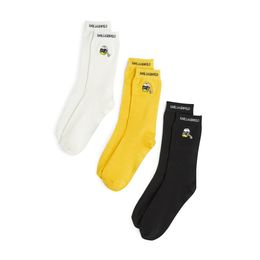 K by KARL LAGERFELD Karl Lagerfeld Socks 'Disney x Karl Lagerfeld' female Yellow, Black, White size One Size