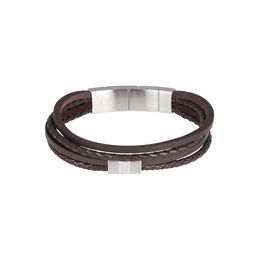 Fossil Armband Herren Gr&ouml;&szlig;e One Size dunkelbraun / silber