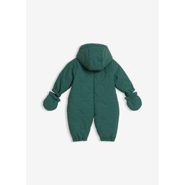 bonprix Wattierter Overall mit abkn&ouml;pfbaren Handschuhen, gr&uuml;n