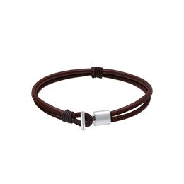 Kuzzoi Armband Herren Gr&ouml;&szlig;e 20 dunkelbraun / silber