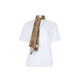 Liu Jo T-Shirt mit Tuch Set Damen Gr&ouml;&szlig;e L creme / braun / wei&szlig;