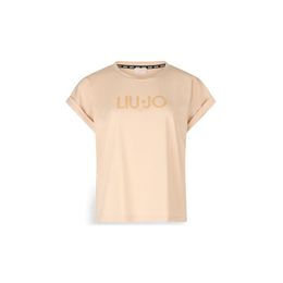 Liu Jo T-Shirt Damen Gr&ouml;&szlig;e L beige / rosa