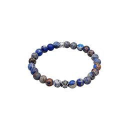 Kuzzoi Armband Herren Gr&ouml;&szlig;e 21 ultramarinblau / dunkelblau / schlammfarben / silber