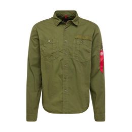 Alpha Industries Button Up Shirt 'Air Force' male Green size M