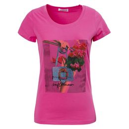 Influencer T-Shirt Damen Gr&ouml;&szlig;e L mischfarben / pink