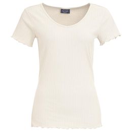 Gina Damen T-Shirt in Rippstruktur