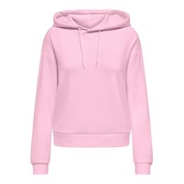 Kapuzensweatshirt Only Play "ONPLOUNGE LS HOOD SWEAT - NOOS", Damen, Gr. M, bonbon, Sweatware, Obermaterial: 80% Polyester, 15% Viskose, 5% Elasthan, unifarben, regular fit normal, Rundhals, angesetztes B&uuml;ndchen, Sweatshirts