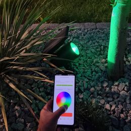 LEDVANCE SMART+ Bluetooth Solar LED-Spot, Erdspie&szlig; RGB IP44