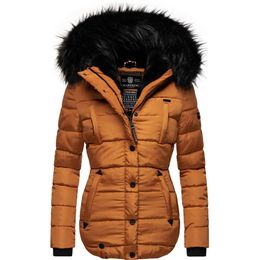 Marikoo Jacke 'Lotusbl&uuml;te' Damen Gr&ouml;&szlig;e M cognac / schwarz Winterjacke