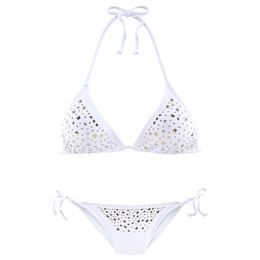 JETTE Set: Triangel-Bikini wei&szlig; Gr. 34 Cup C/D. Ohne B&uuml;gel