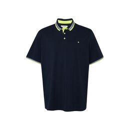 Jack & Jones Plus Jack & Jones Plus Poloshirt 'JJEPAULOS' Herren Gr&ouml;&szlig;e 5XL marine / neongelb / wei&szlig;