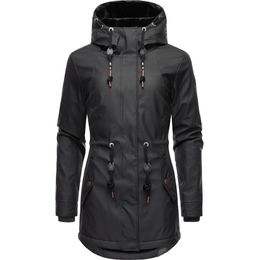 Ragwear Funktionsmantel 'Monadis Rainy' Damen Gr&ouml;&szlig;e L braun / schwarz / wei&szlig;