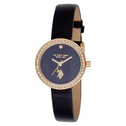 U.S. Polo Assn. Quarzuhr in Schwarz/ Gold - 69% | Damen-uhren