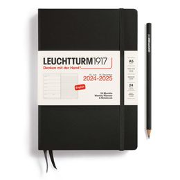 LEUCHTTURM1917 Wochenkalender & Notizbuch in Schwarz - (B)14,5 x (H)21 cm, ENG - 16% | Buero-schulbedarf