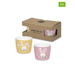 PPD 2er-Set: Eierbecher "Hello & Easter" in Rosa/ Gelb - &Oslash; 5,2 cm - 11% | Gedeckter-tisch