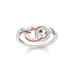 Thomas Sabo Silber-Ring mit Edelsteinen - 74% | Gr&ouml;&szlig;e 52 | Schmuck