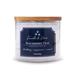 Colonial Candle Duftkerze "Blackberry Teak" in Wei&szlig; - 411 g - 53% | Kerzen-vasen