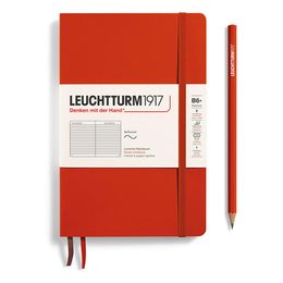 LEUCHTTURM1917 Liniertres Notizbuch in Rot - B6+ - 12% | Buero-schulbedarf