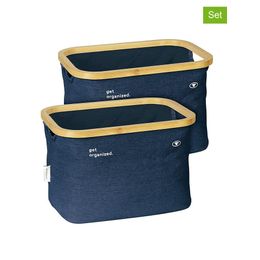 Tom Tailor 2er-Set: Aufbewahrungsk&ouml;rbe in Dunkelblau - (B)38 x (H)26 x (T)26 cm - 11% | Kisten-koerbe