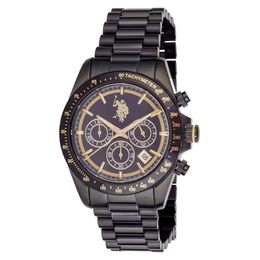 U.S. Polo Assn. Chronograph in Schwarz/ Gold - 67% | Herrenuhren