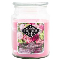 Candle Brothers Duftkerze "Fresh Flower" in Rosa - 510 g - 44% | Kerzen-vasen
