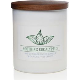 Colonial Candle Duftkerze "Soothing Eucalyptus" in Wei&szlig; - 453 g - 53% | Kerzen-vasen