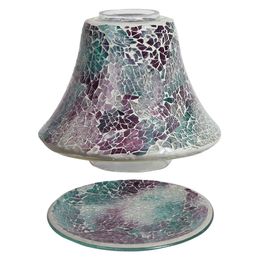 Woodbridge Kerzen-Lampenschirm "Teal Crackle" in Bunt - (H)16 x &Oslash; 16 cm - 39% | Kerzen-vasen