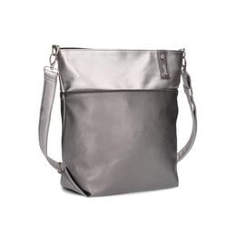 Zwei Umh&auml;ngetasche in Grau/ Silber - (B)33 x (H)32 x (T)13 cm - 56% | Damen-taschen