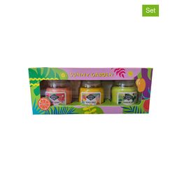 Candle Brothers 3er-Set: Duftkerzen "Sunny Garden" in Bunt - 3x 85 g - 44% | Kerzen-vasen