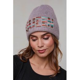 Soft Cashmere M&uuml;tze in Taupe - 46% | Damen-muetzen-caps