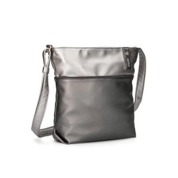 Zwei Umh&auml;ngetasche in Silber/ Anthrazit - (B)29 x (H)27 x (T)8 cm - 53% | Damen-taschen