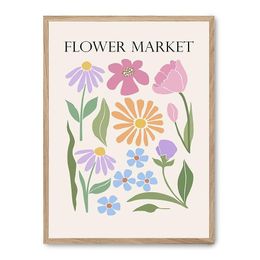 poster lab Gerahmter Kunstdruck "Flower market" - 20% | Gr&ouml;&szlig;e 50x70 cm | Wanddekoration