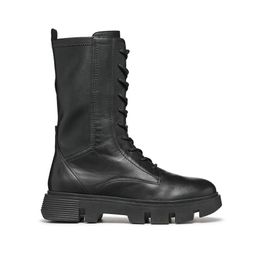 Geox Leder-Stiefel "Vilde" in Schwarz - 62% | Gr&ouml;&szlig;e 38 | Damen-stiefel