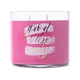 Colonial Candle Duftkerze "Good Vibes Only" in Rosa - 411 g - 59% | Kerzen-vasen